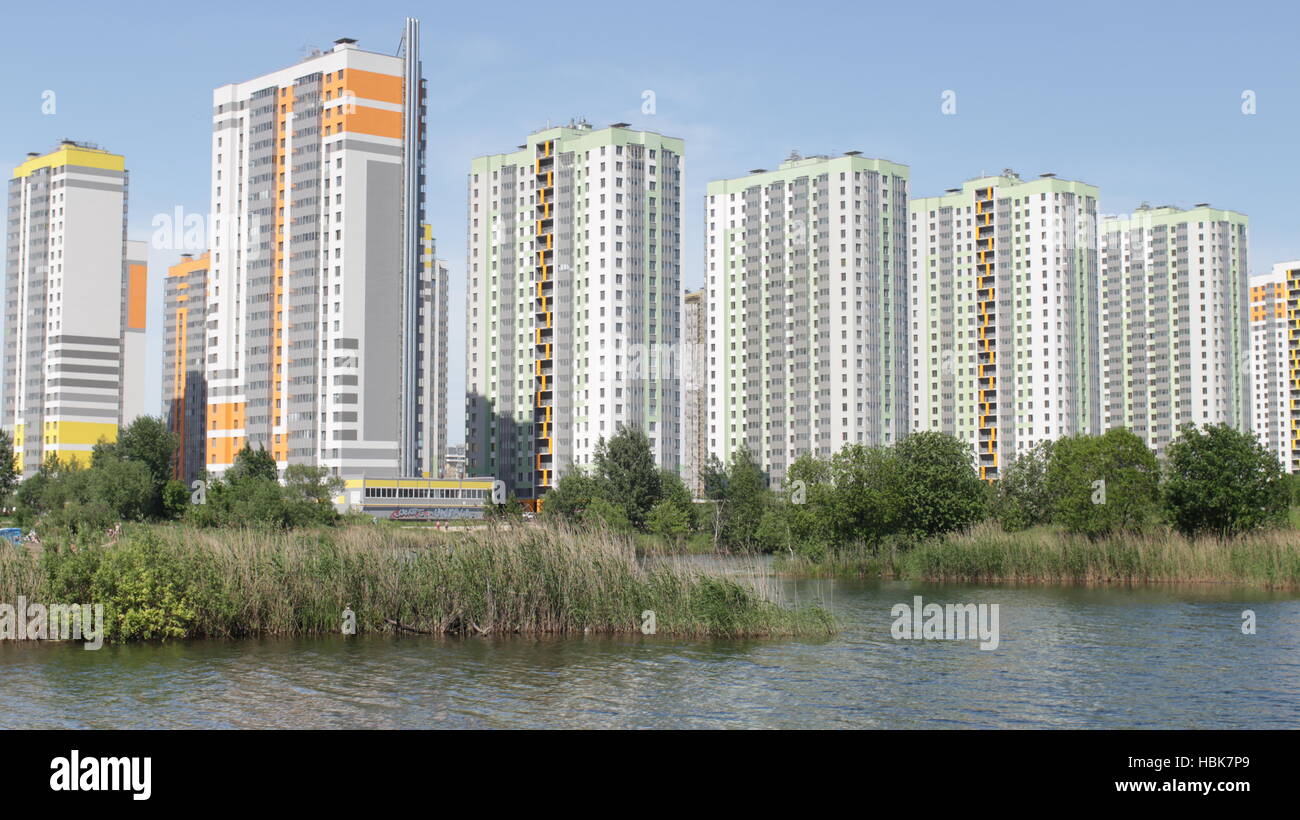 modern buildings over the water Stock Photo - Alamy
