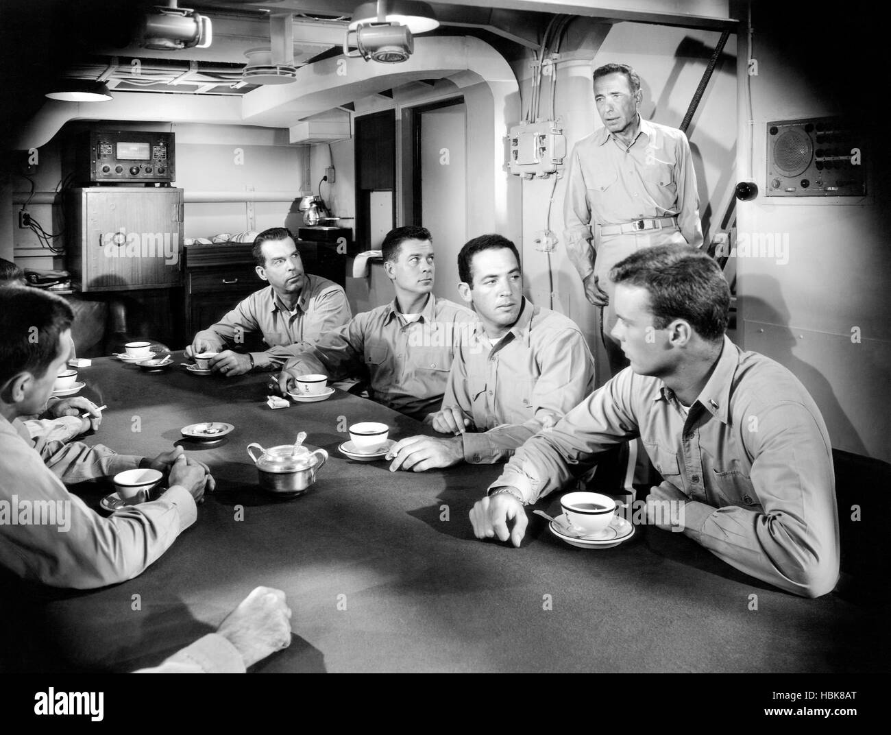 THE CAINE MUTINY, from left, Fred MacMurray, Arthur Franz, Jerry Paris ...