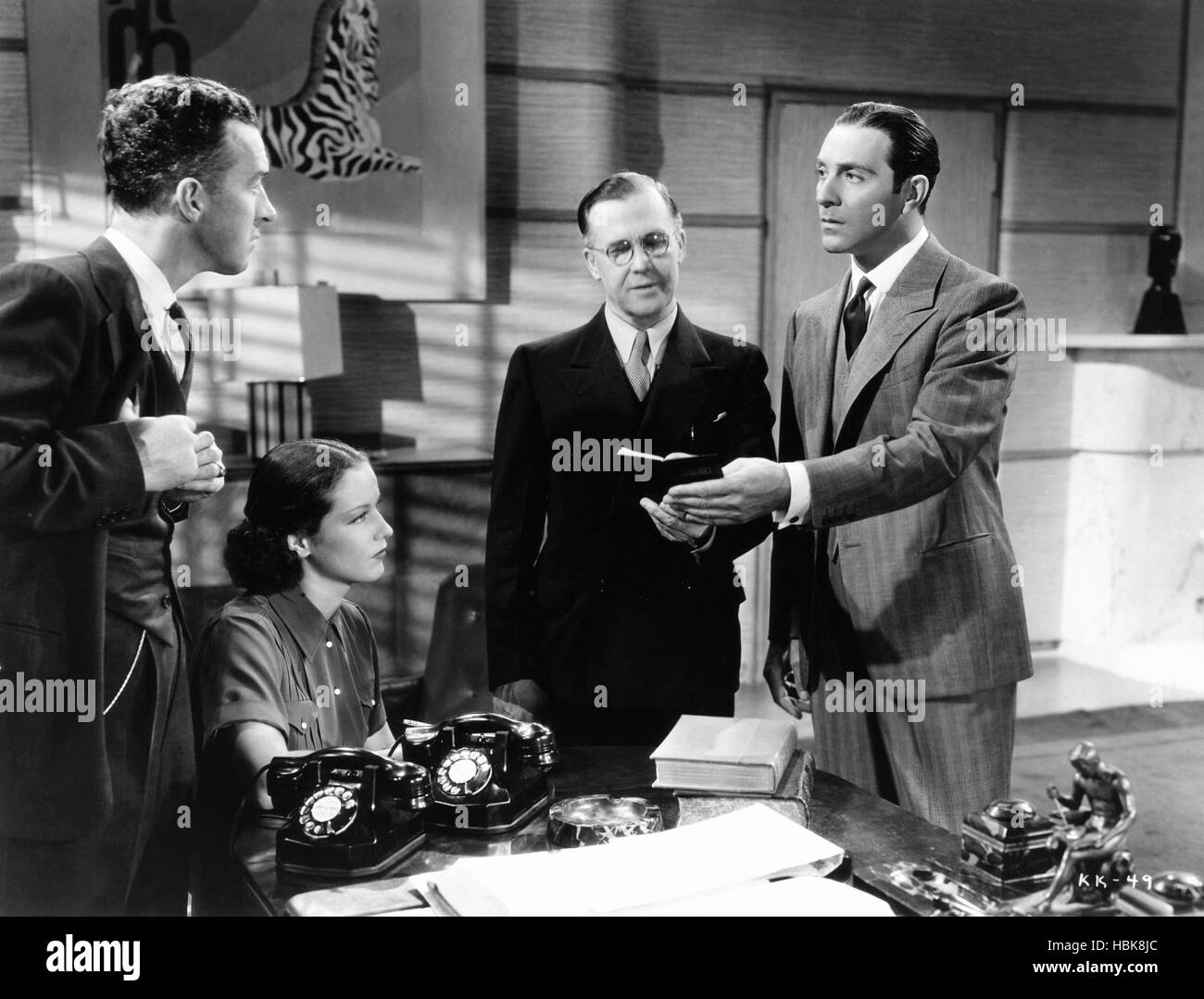 THE CASE OF THE BLACK CAT, from left, Carlyle Moore, Jr., June Travis ...