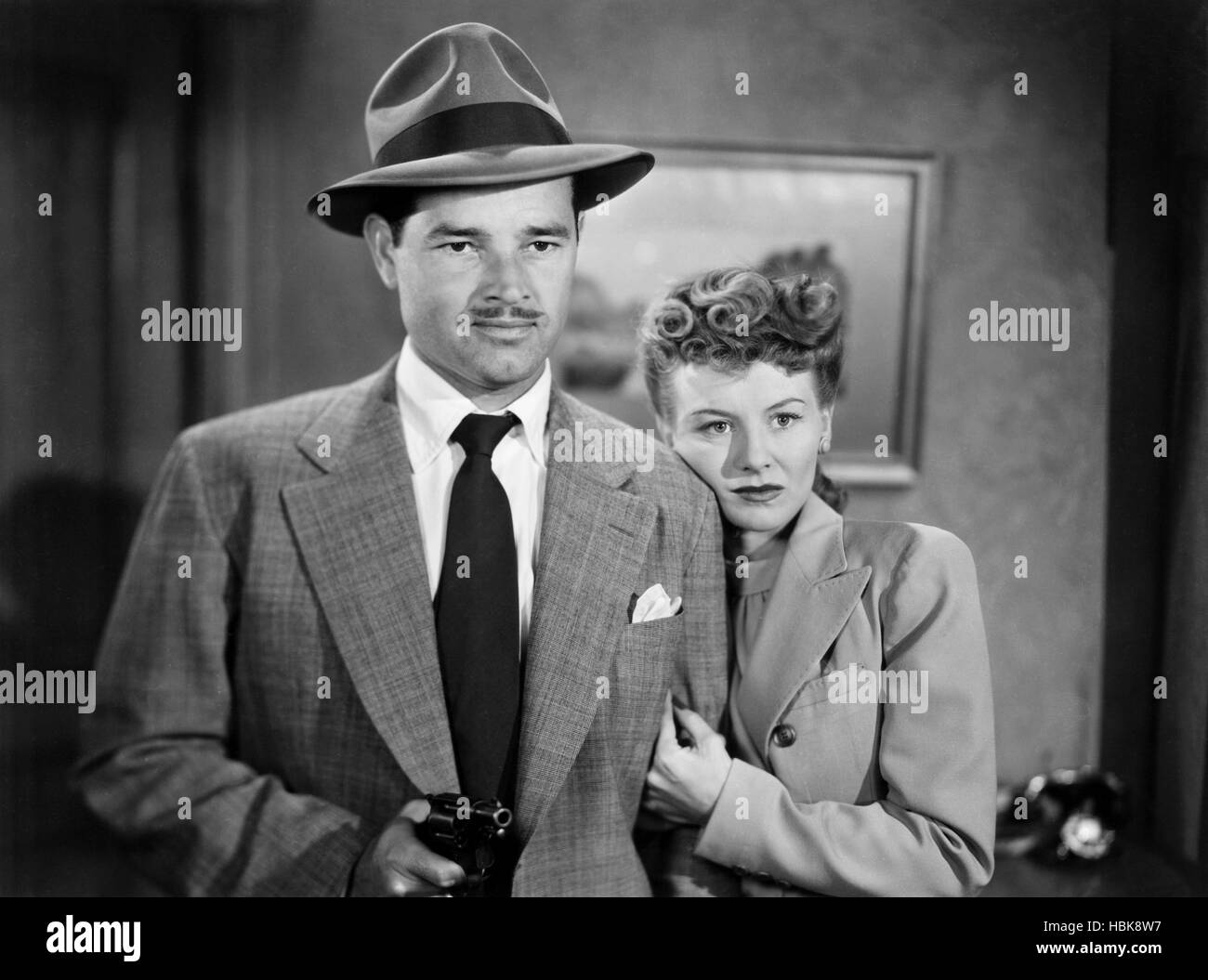 THE CASE OF THE BABY SITTER, from left, Tom Neal, Pamela Blake, 1947 ...