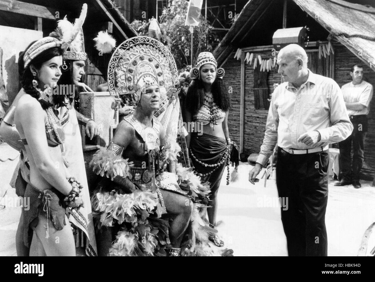 CARRY ON COLUMBUS, Larry Miller (seated), director Gerald Thomas (right ...