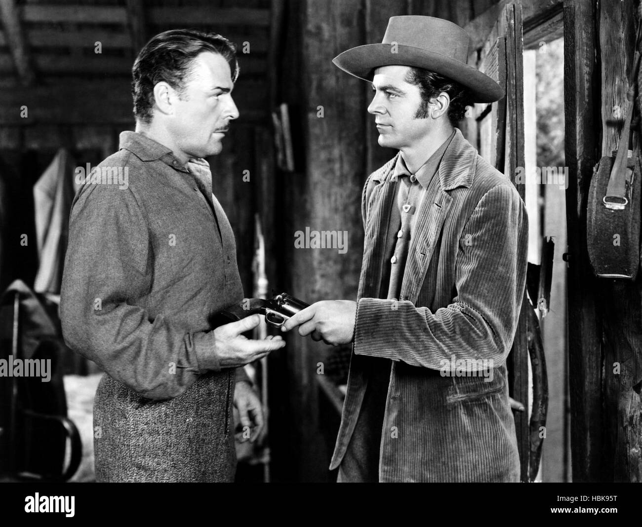 CANYON PASSAGE, from left: Brian Donley, Dana Andrews, 1946 Stock Photo ...