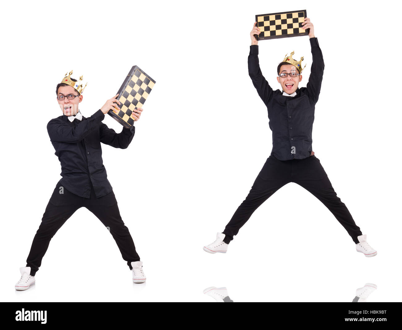 Funny chess player isolated on white Stock Photo - Alamy