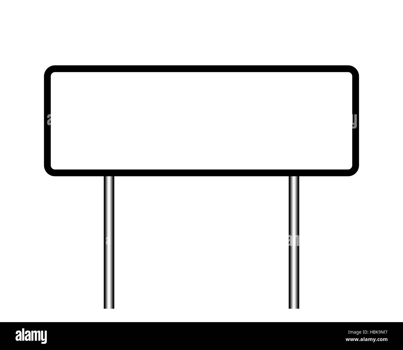 Blank town sign illustration Stock Photo - Alamy
