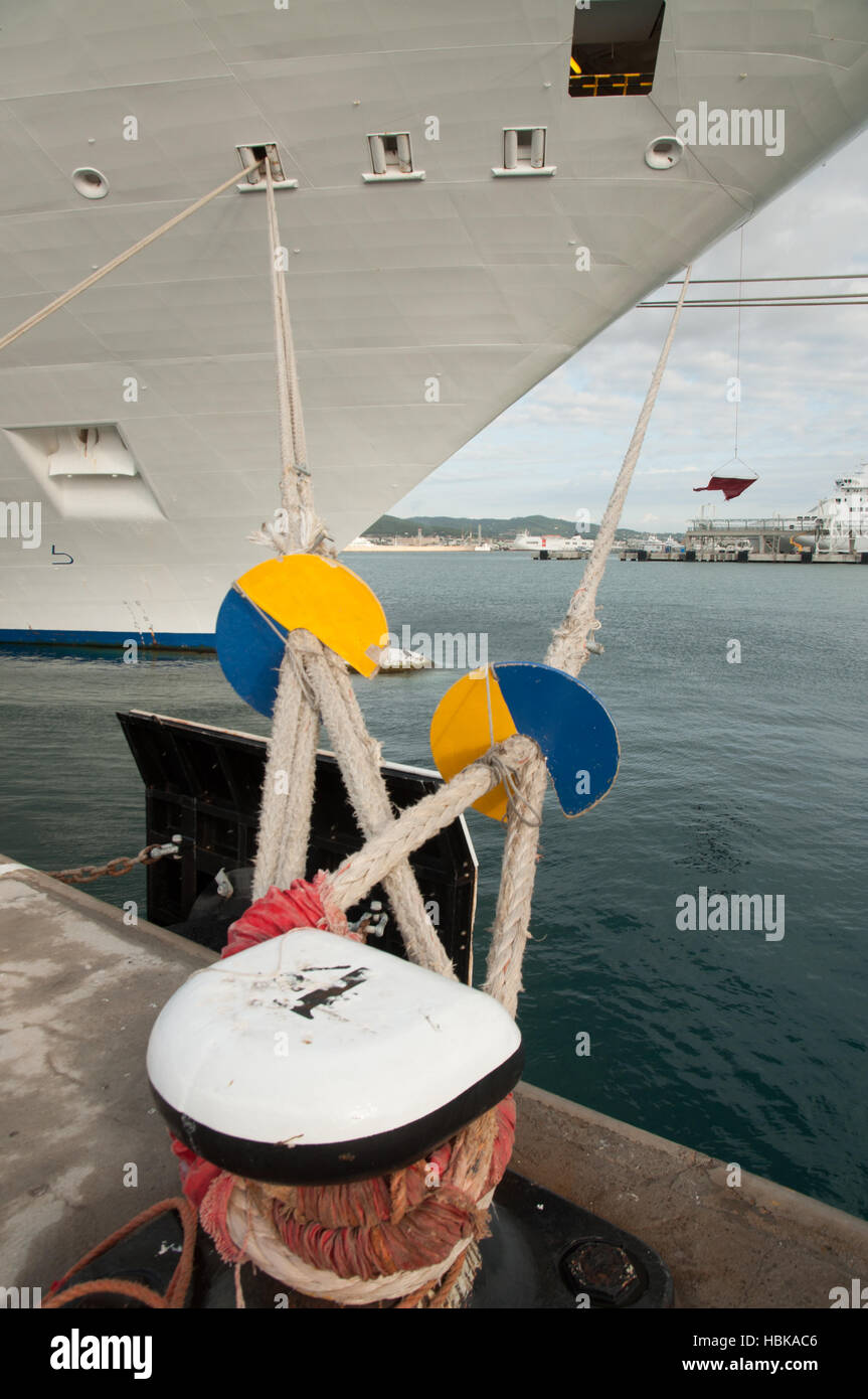 Bow of a Cruise Ship Docked Stock Photo - Alamy