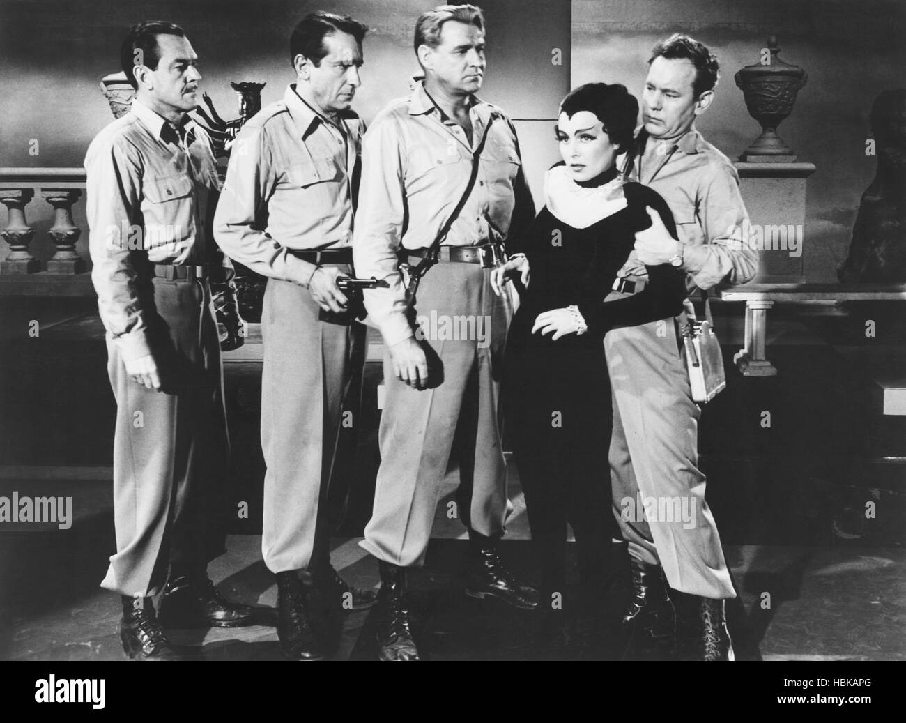 CAT-WOMEN OF THE MOON, from left: Douglas Fowley, Victor Jory, Sonny ...