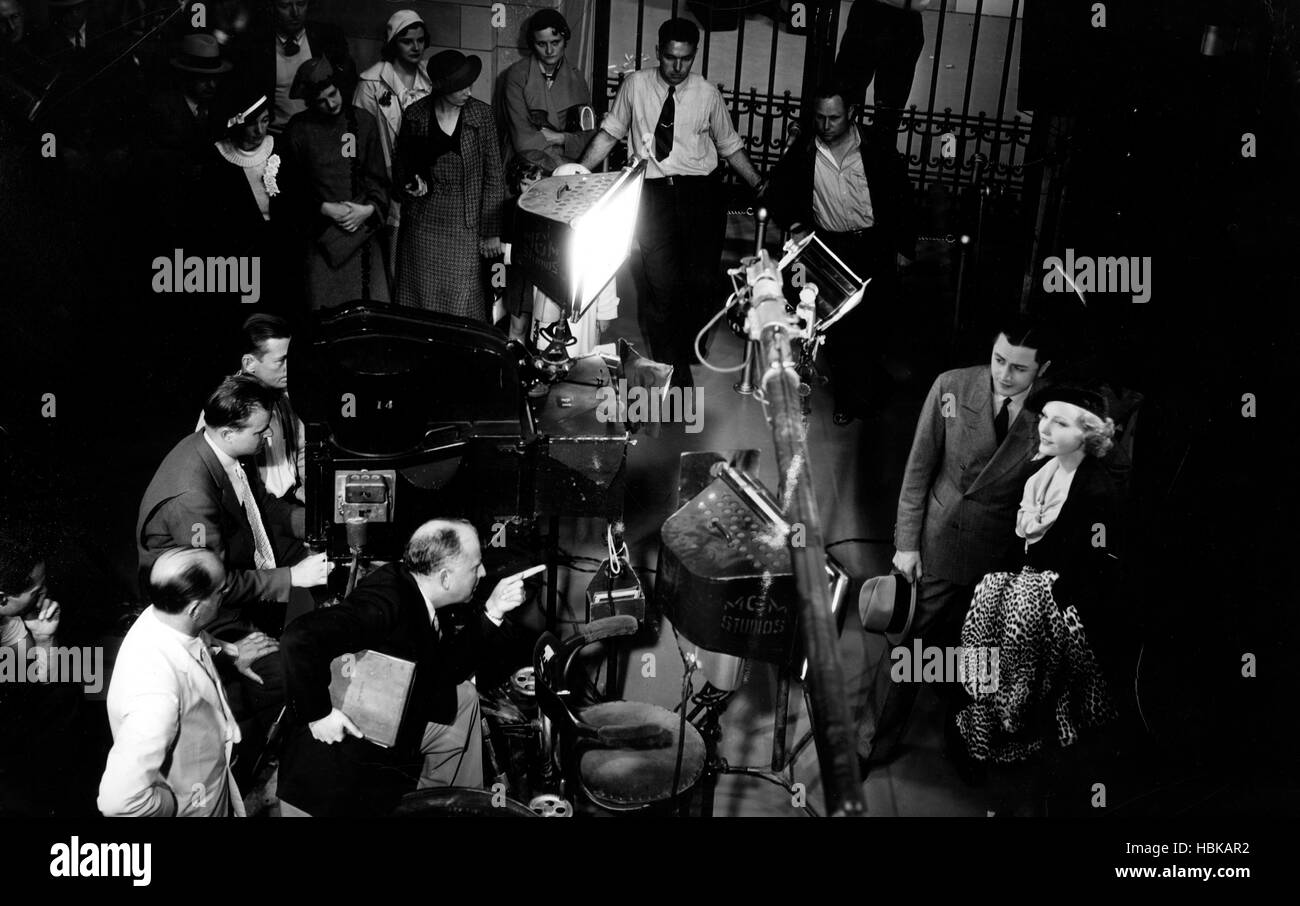 CALM YOURSELF, director George Seitz, Robert Young, Madge Evans on set ...