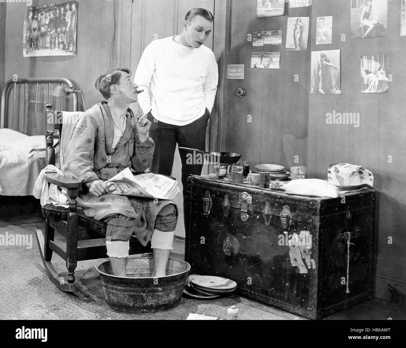 CELEBRITY, from left: Clyde Cook, Robert Armstrong, 1928 Stock Photo ...