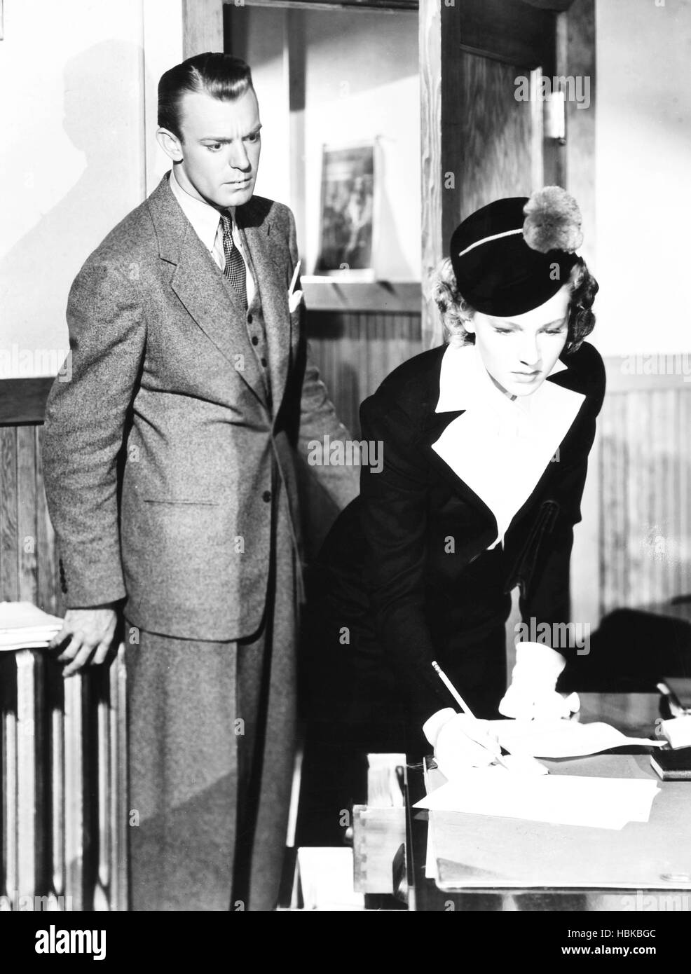 THE CHASER, from left: Dennis O'Keefe, Ann Morriss, 1938 Stock Photo ...