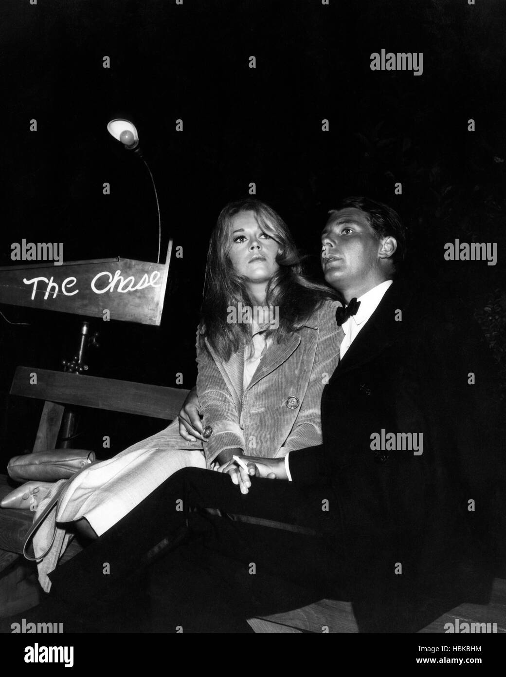 THE CHASE, Jane Fonda, James Fox, between scenes, 1966 Stock Photo - Alamy