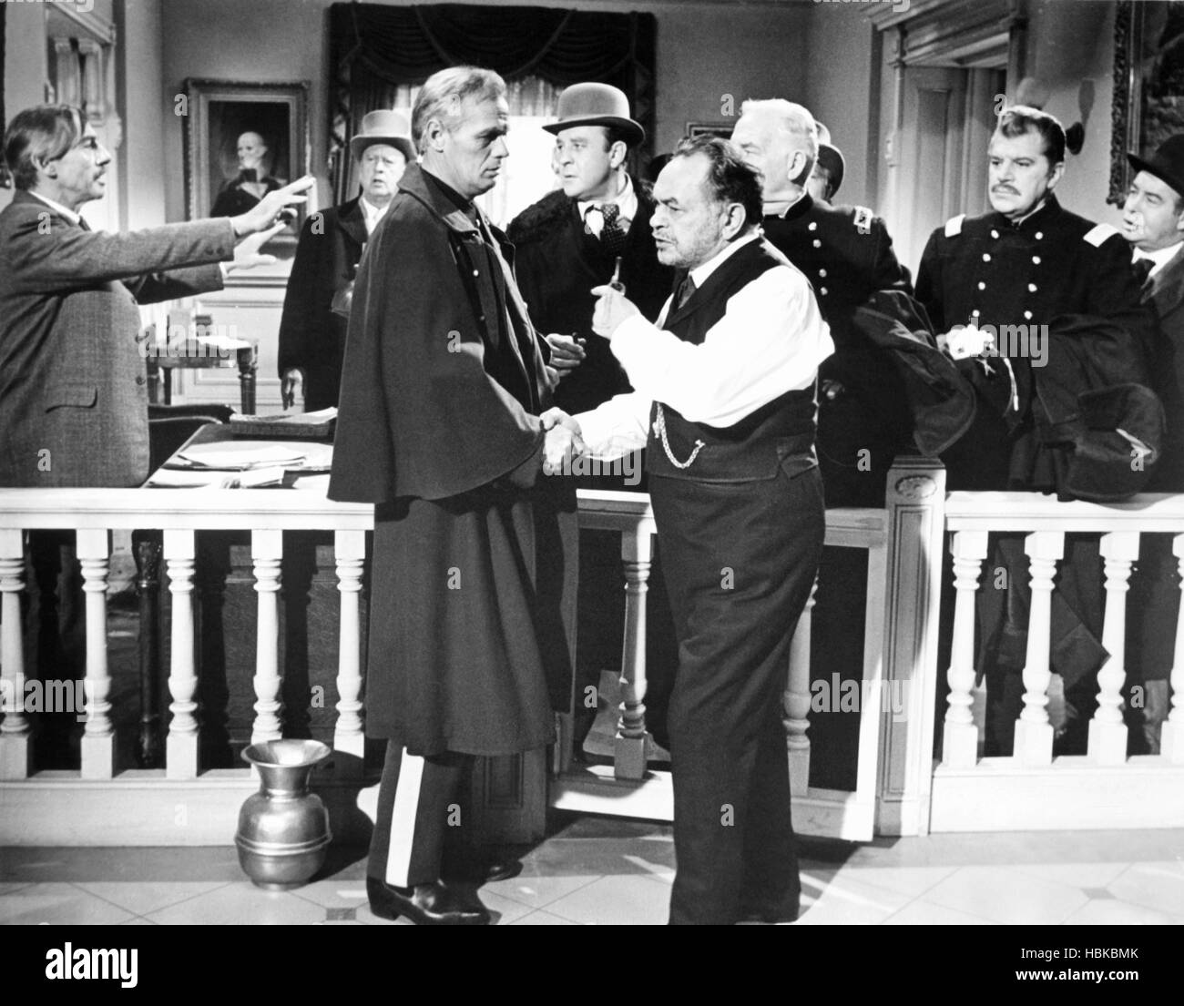 CHEYENNE AUTUMN, front from left: Richard Widmark, Edward G. Robinson ...