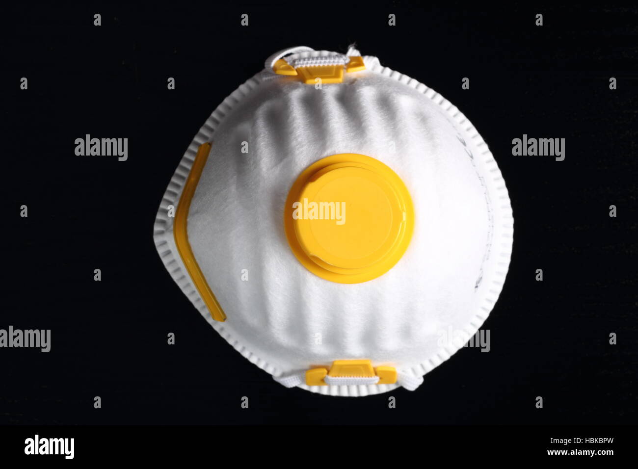 Valved Respirator. Disposable Dust Face Mask. Black Background ...