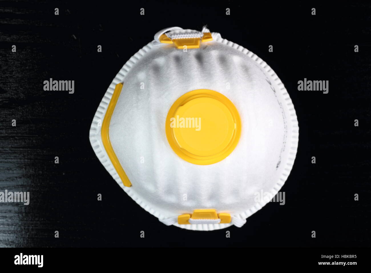 Valved Respirator. Disposable Dust Face Mask. Black Background ...