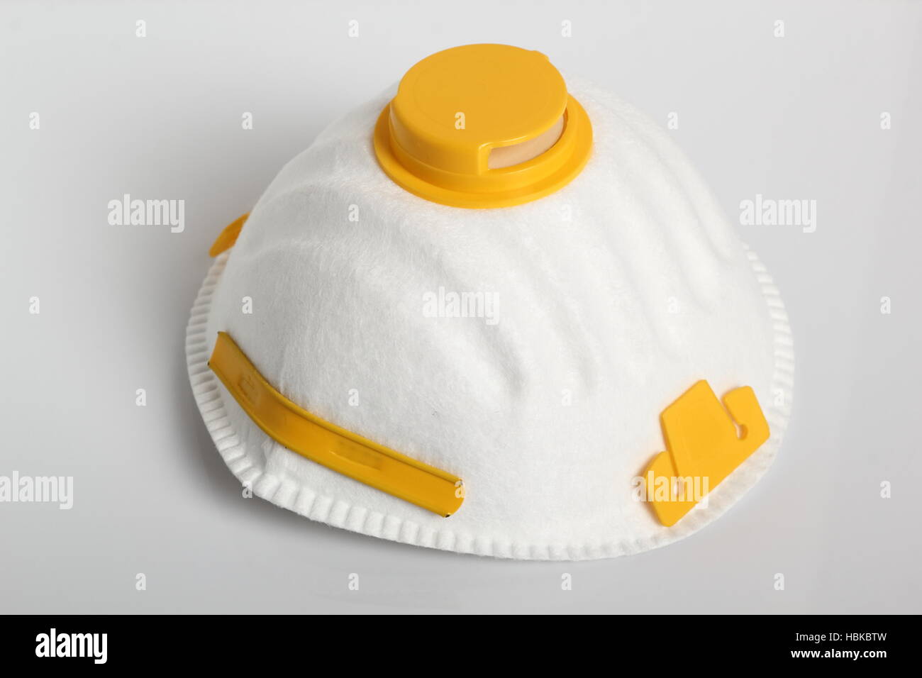Valved Respirator. Disposable Dust Face Mask. Isolated on a white ...