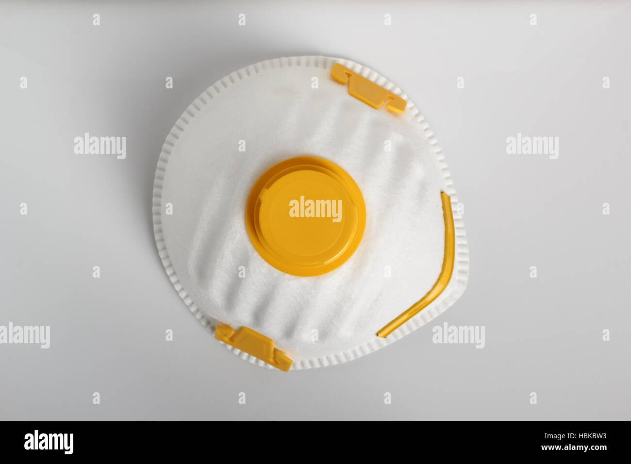 Valved Respirator. Disposable Dust Face Mask. Isolated on a white ...