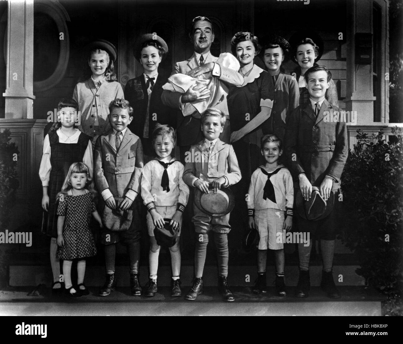 CHEAPER BY THE DOZEN, Clifton Webb, Myrna Loy, with children Jeanne ...