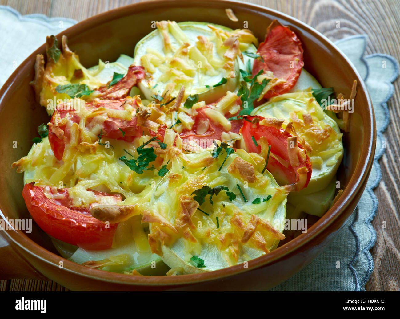 Turkish dish of zucchini Stock Photo - Alamy