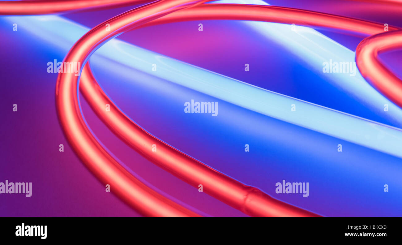 Night club neon lights. Red and blue colours Stock Photo - Alamy