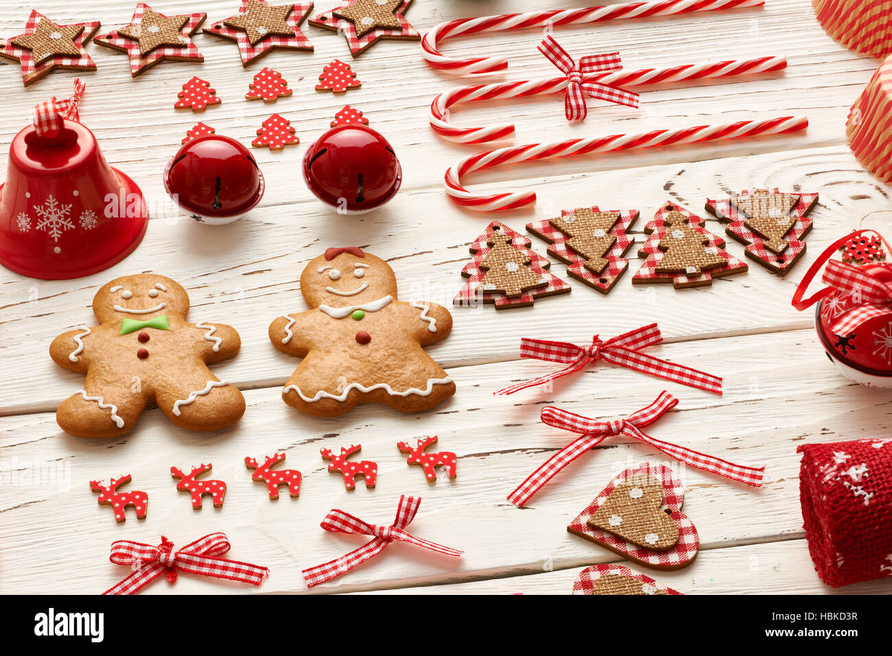 Christmas homemade decoration flat lay Stock Photo - Alamy