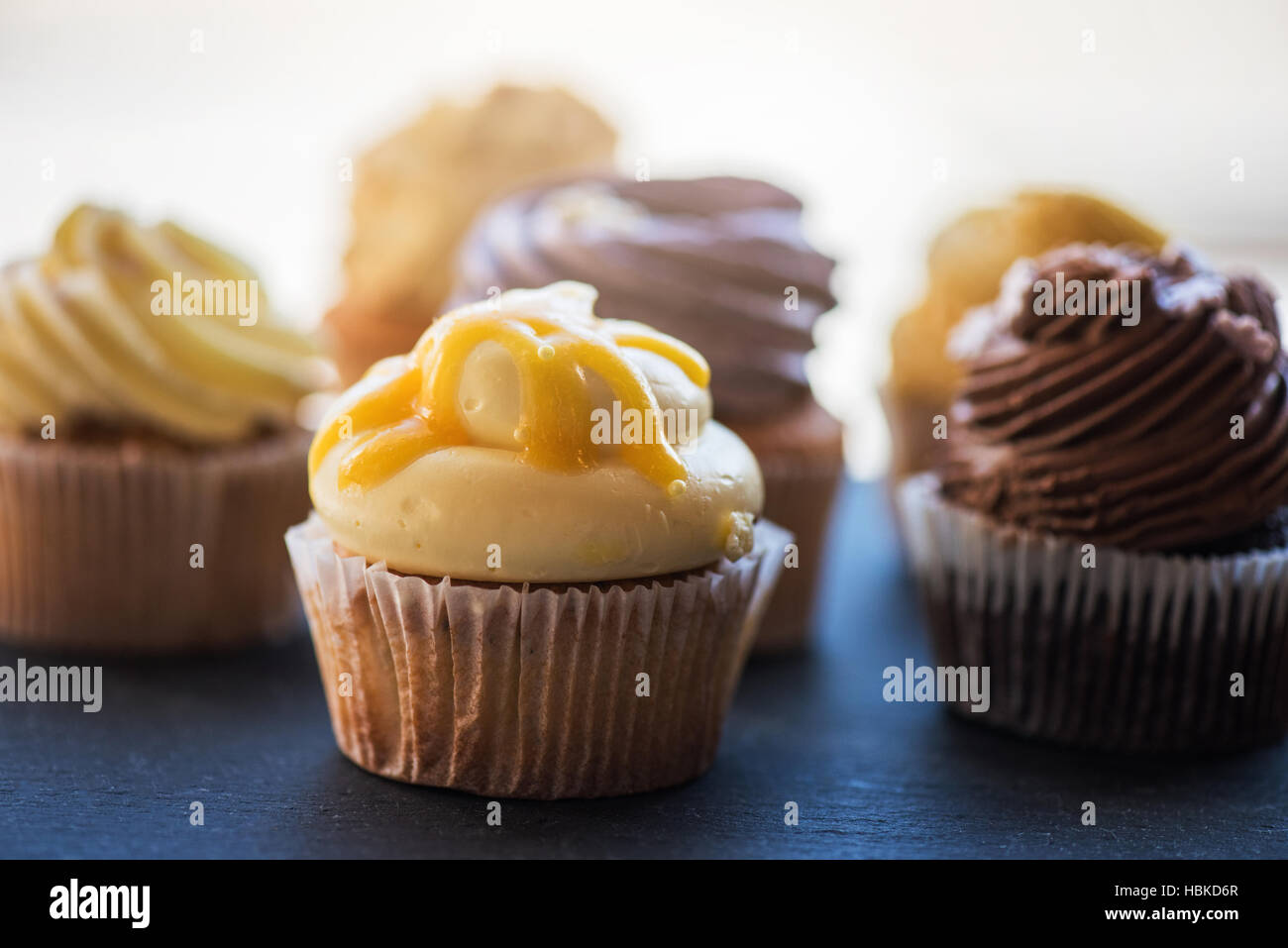 Cupcakes desert cream Stock Photo - Alamy