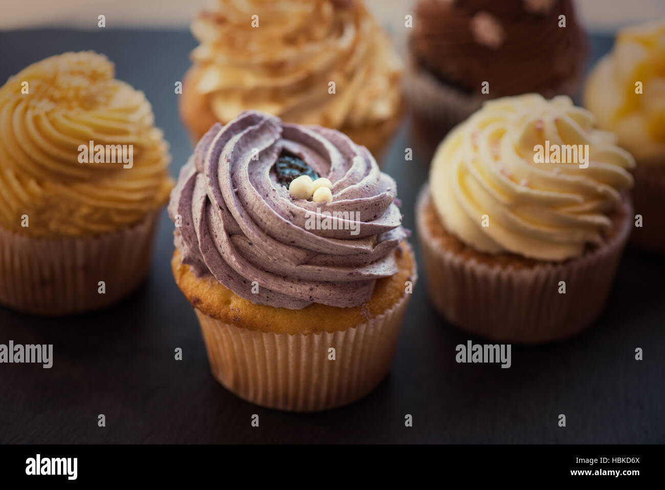 Cupcakes desert cream Stock Photo - Alamy