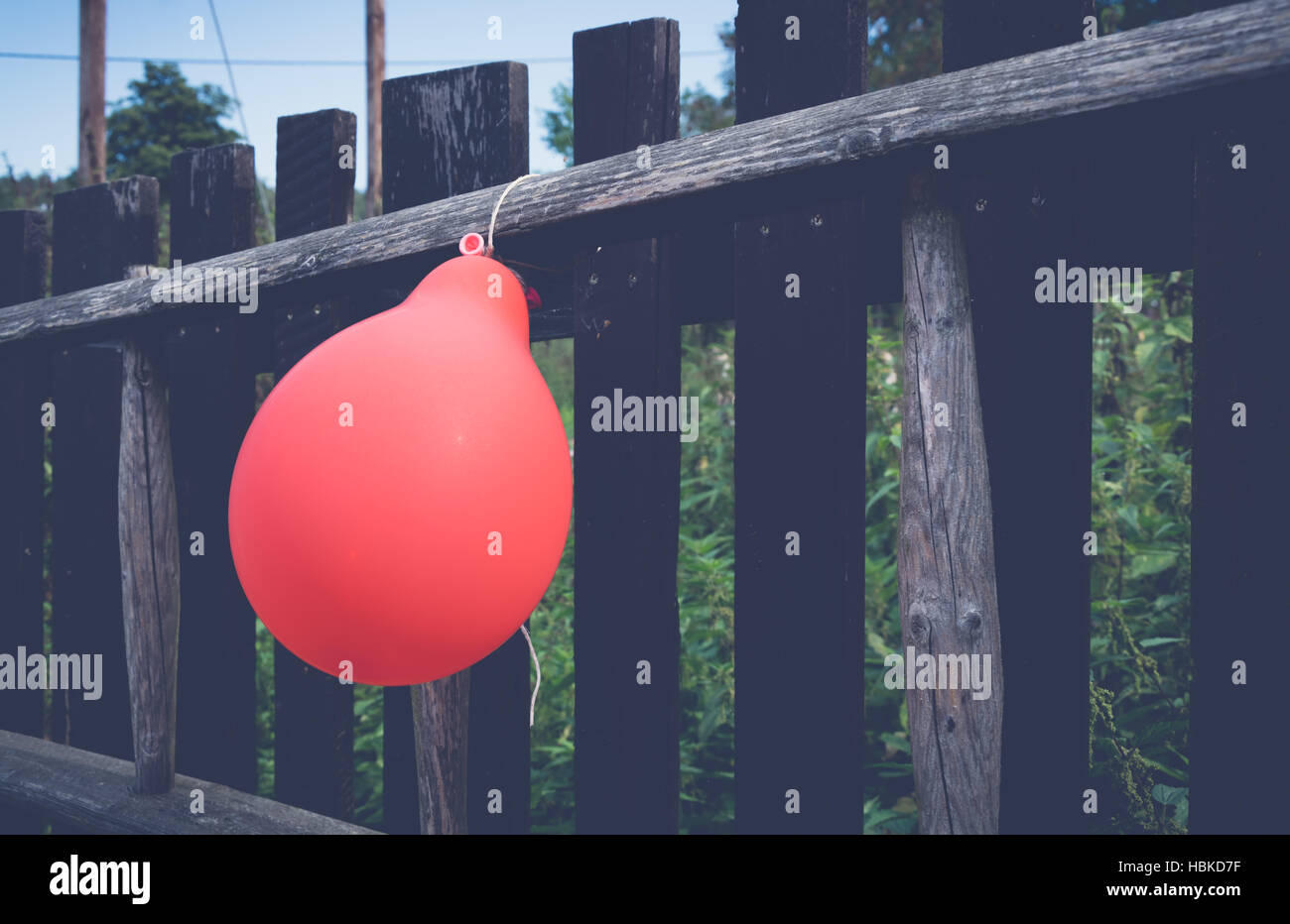 Balloon concept fence hi-res stock photography and images - Alamy