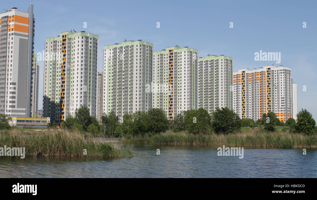 modern buildings over the water Stock Photo - Alamy