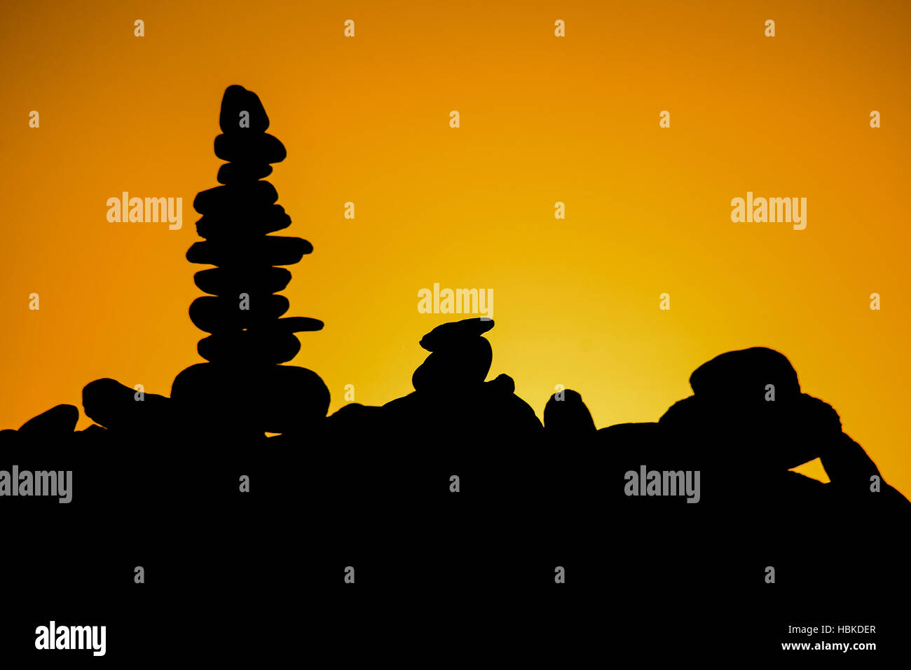 Stack of stones on the sea beach Stock Photo - Alamy