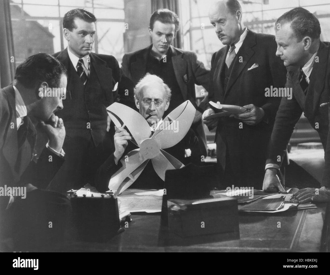 Q PLANES, (aka CLOUDS OVER EUROPE), standing rear from left: Laurence ...