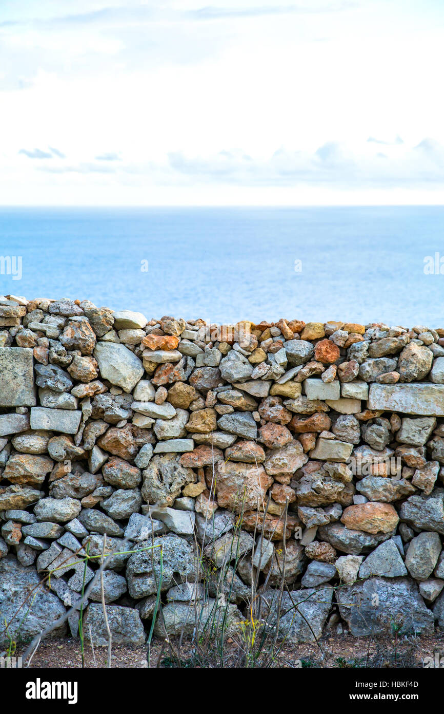 Wall in front of the Ocean Stock Photo - Alamy