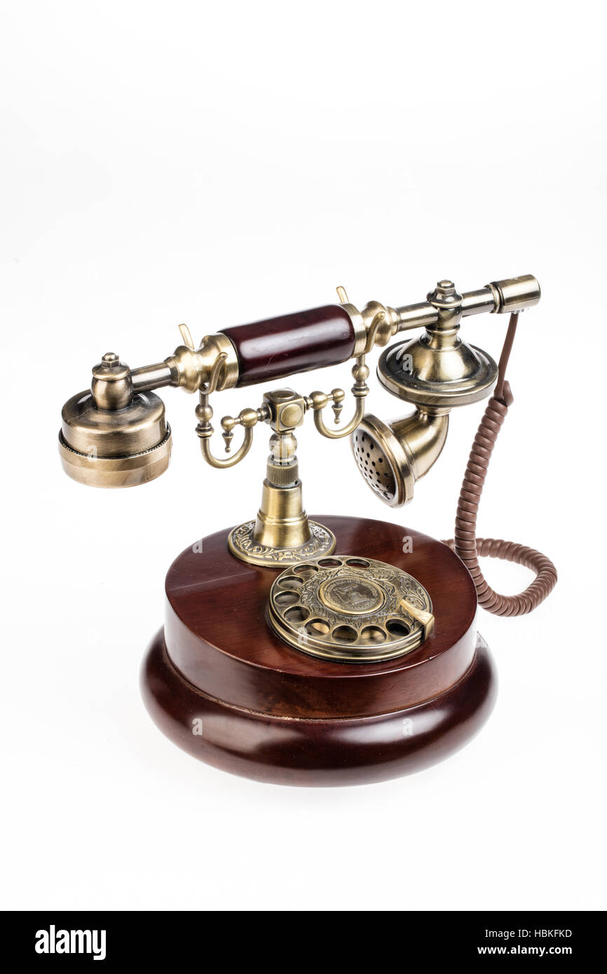 Retro phone Cut Out Stock Images & Pictures - Alamy