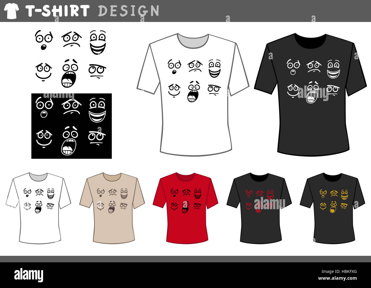 t shirt design with emotions Stock Photo - Alamy
