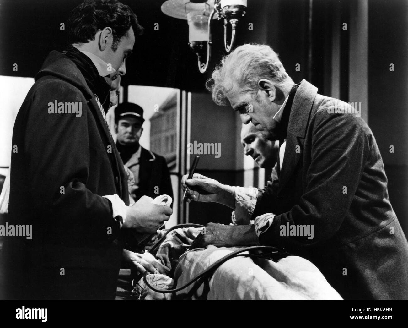 CORRIDORS OF BLOOD, Francis Matthews, Boris Karloff, 1958 Stock Photo ...