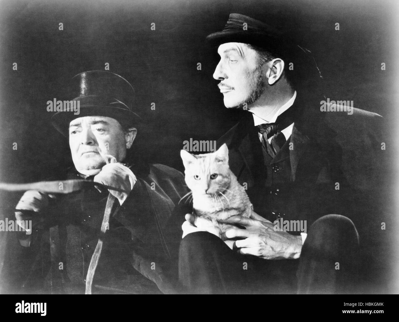THE COMEDY OF TERRORS, from left: Peter Lorre, Rhubarb (aka 'Orangey ...