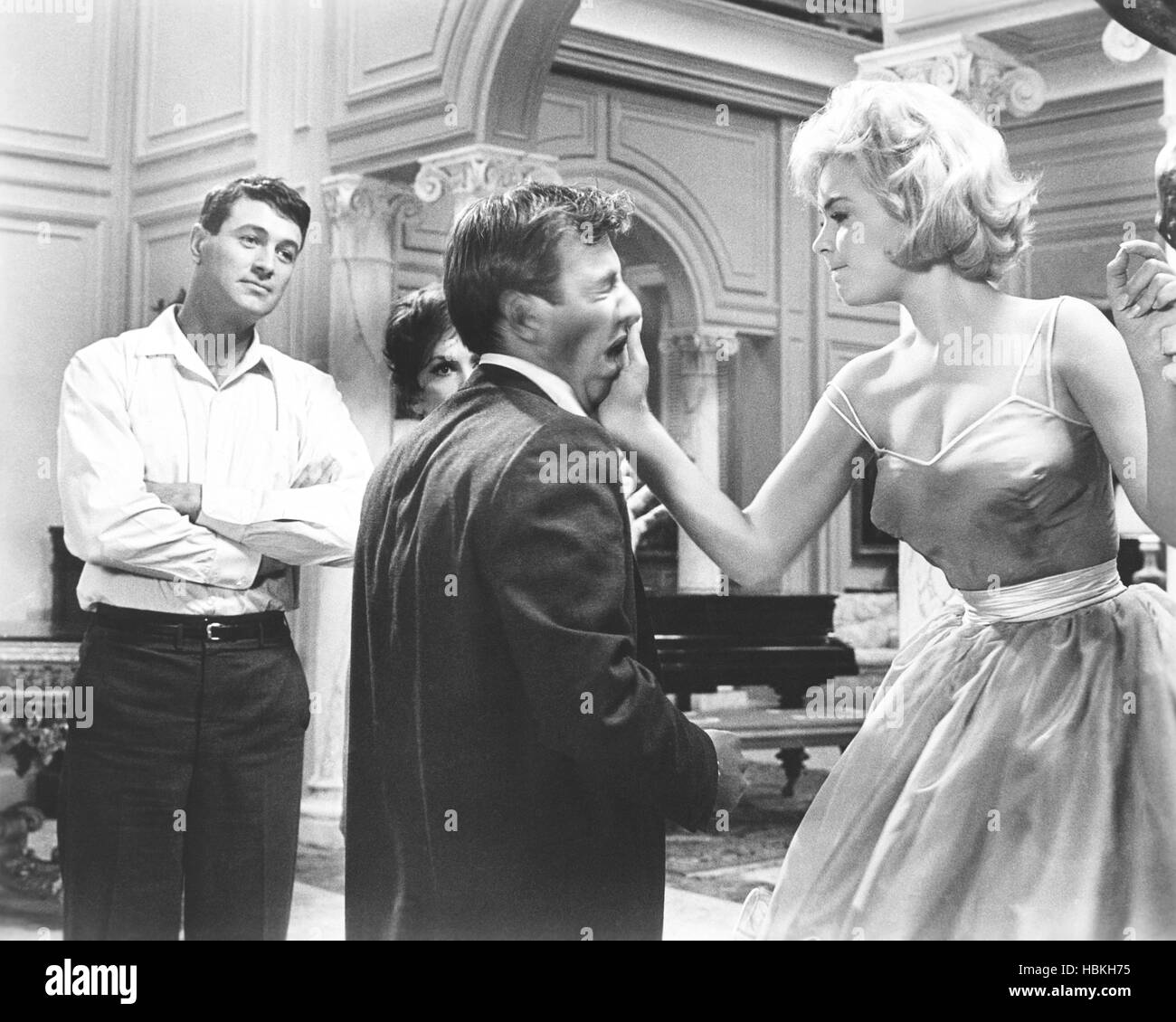 COME SEPTEMBER, rear from left: Rock Hudson, Gina Lollobrigida, front ...