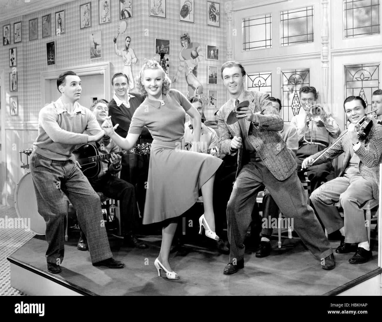 COLLEGE SWING, Jackie Coogan, Betty Grable, Skinnay Ennis, 1938 Stock ...