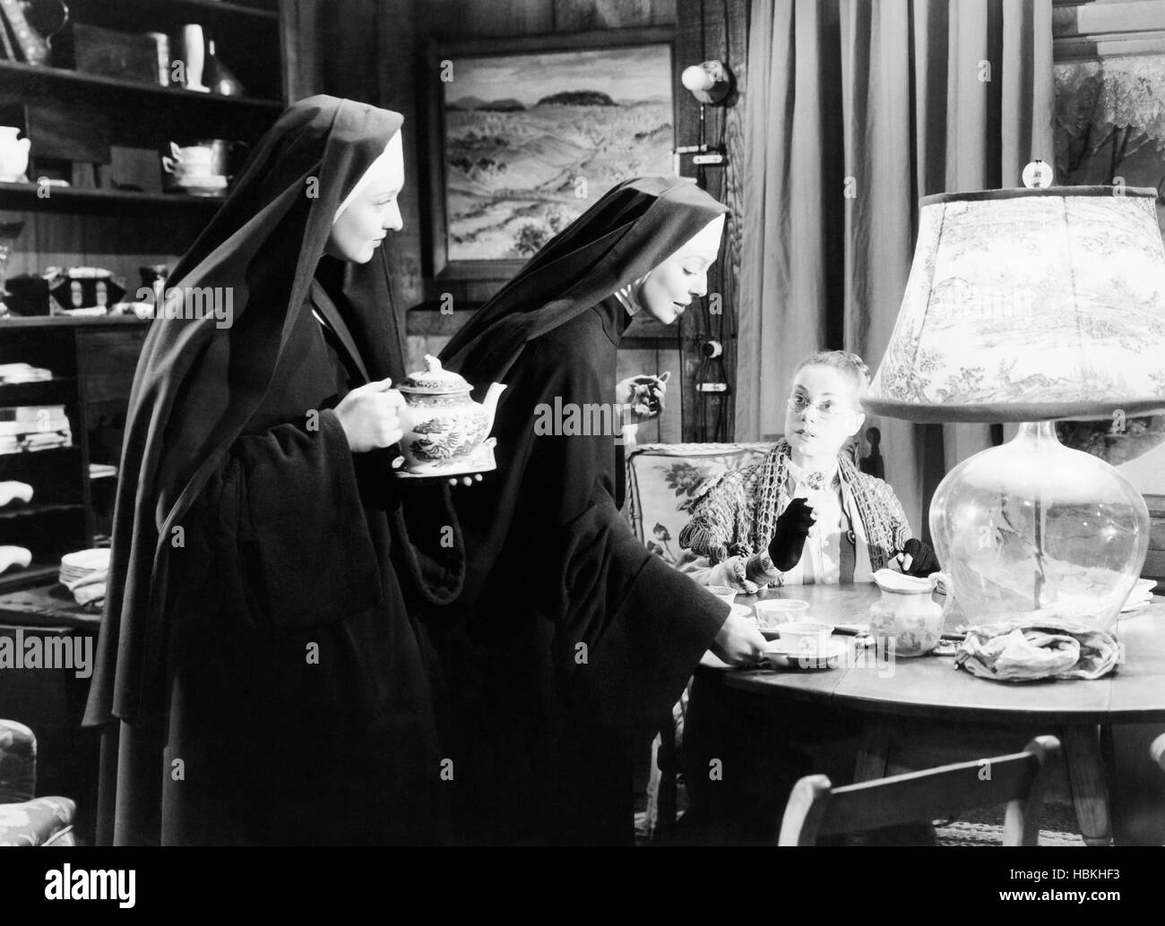 COME TO THE STABLE, from left: Celeste Holm, Loretta Young, Elsa ...