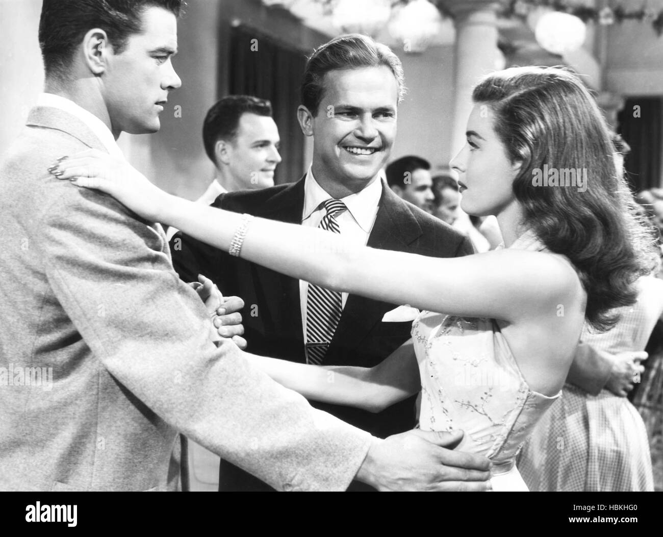 CODE TWO, from left: Jeff Richards, Ralph Meeker, Elaine Stewart, 1953 Stock Photo - Alamy