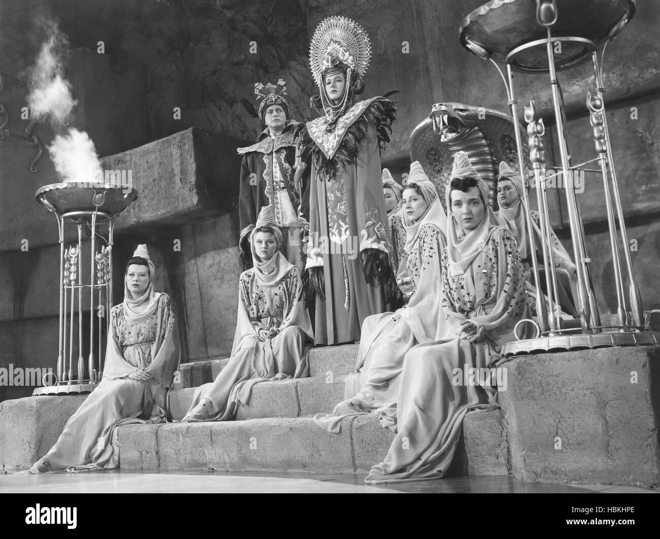 COBRA WOMAN, standing Edgar Barrier, Maria Montez, 1944 Stock Photo - Alamy