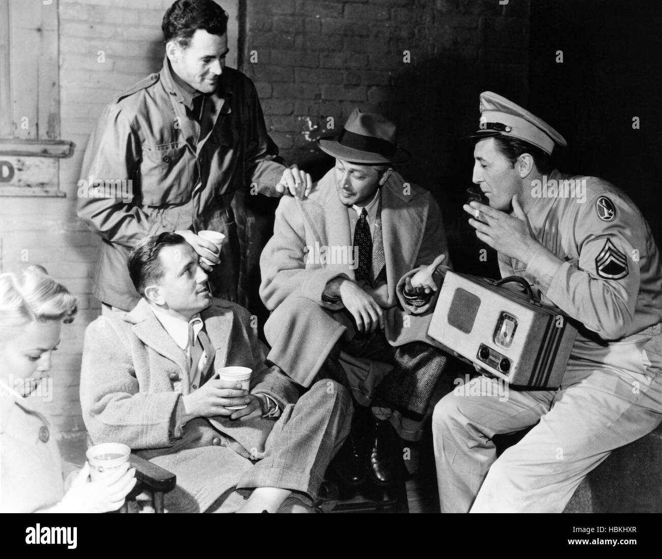 CROSSFIRE, from left: Gloria Grahame, director Edward Dmytryk, Robert ...