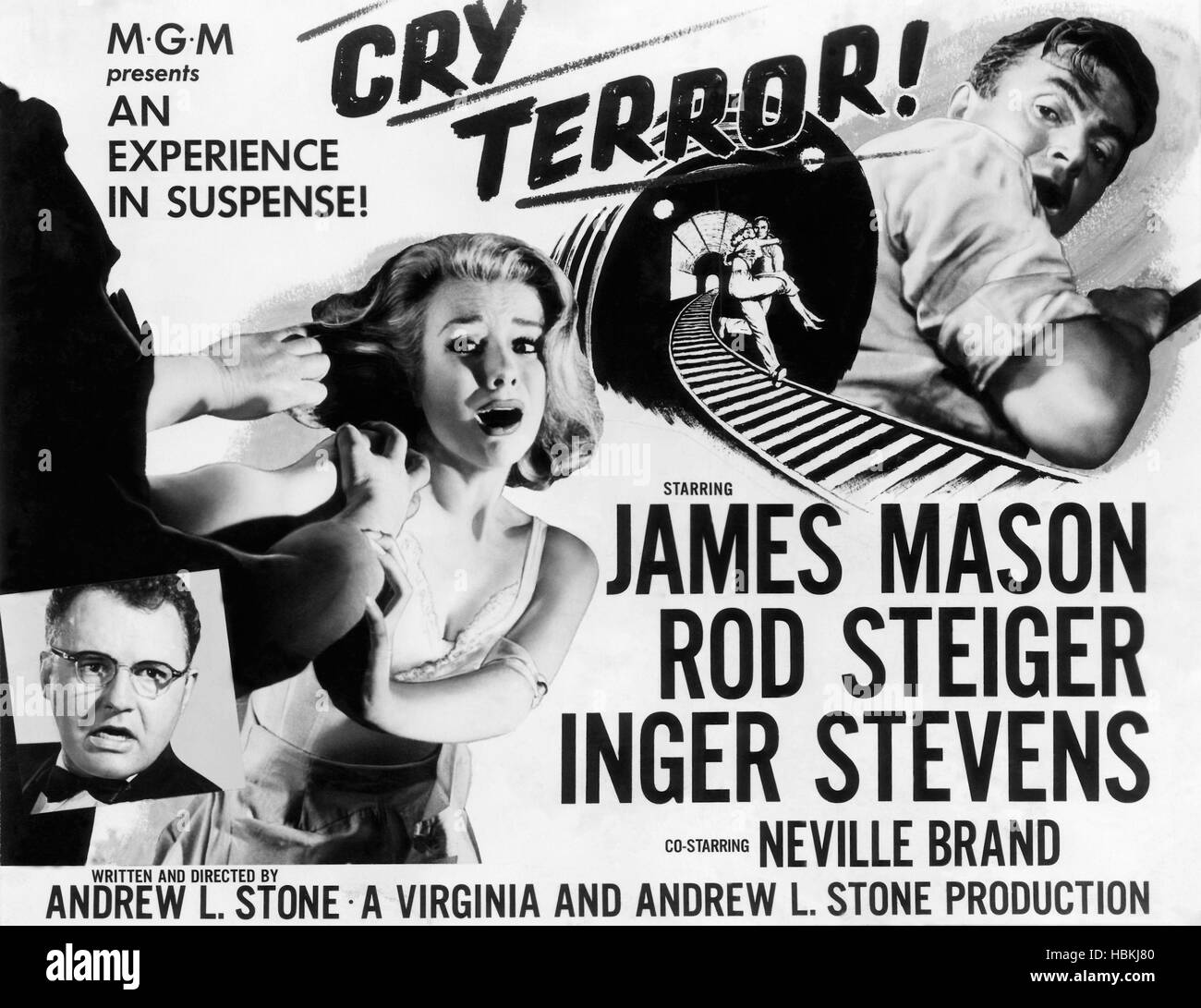 CRY TERROR!, Rod Steiger, Inger Stevens, James Mason, 1958 Stock Photo ...