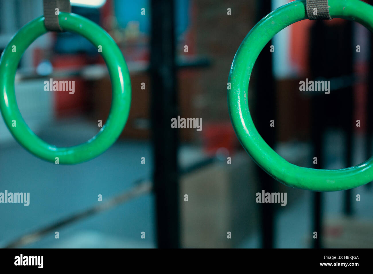 gym. gymnastic rings Stock Photo - Alamy