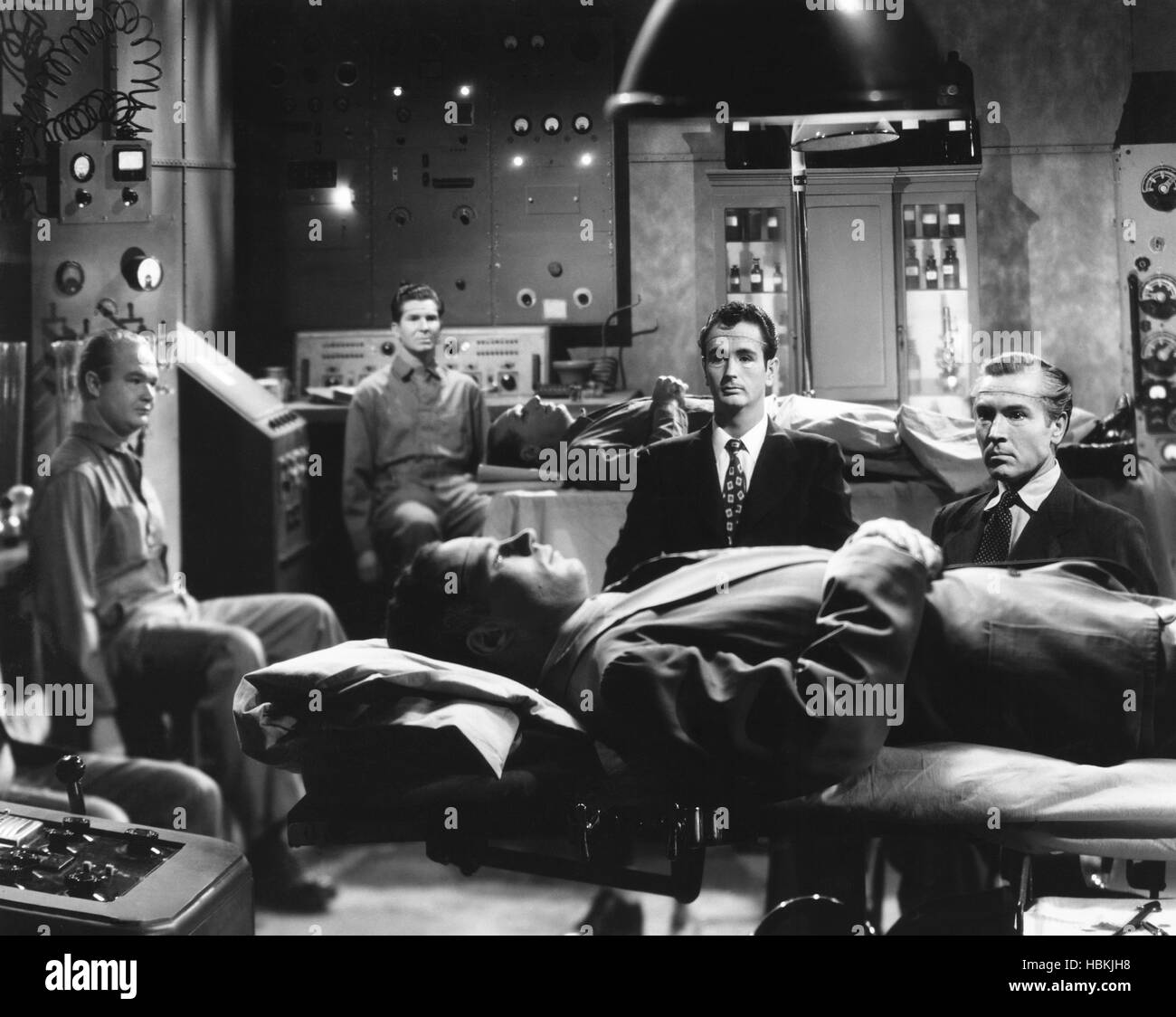CREATURE WITH THE ATOM BRAIN, Richard Denning, (lying down), 1955 Stock ...