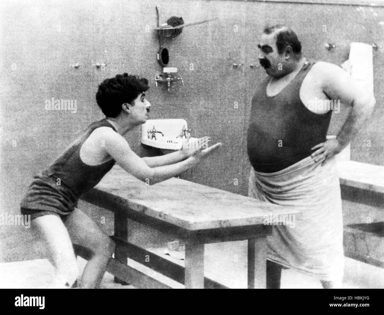 THE CURE, Charlie Chaplin, Henry Bergman, 1917 Stock Photo - Alamy