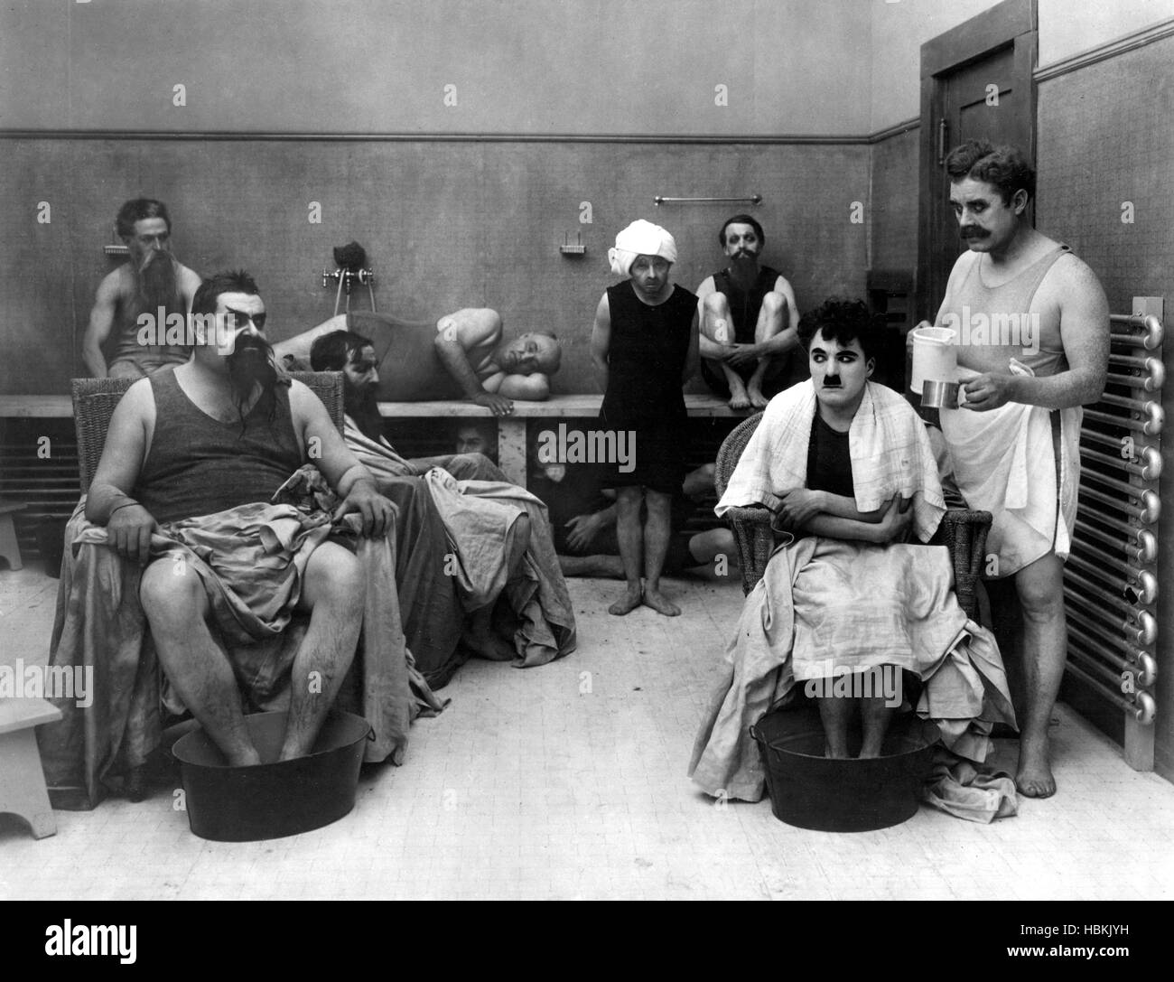 THE CURE, Eric Campbell, Charlie Chaplin, 1917 Stock Photo - Alamy