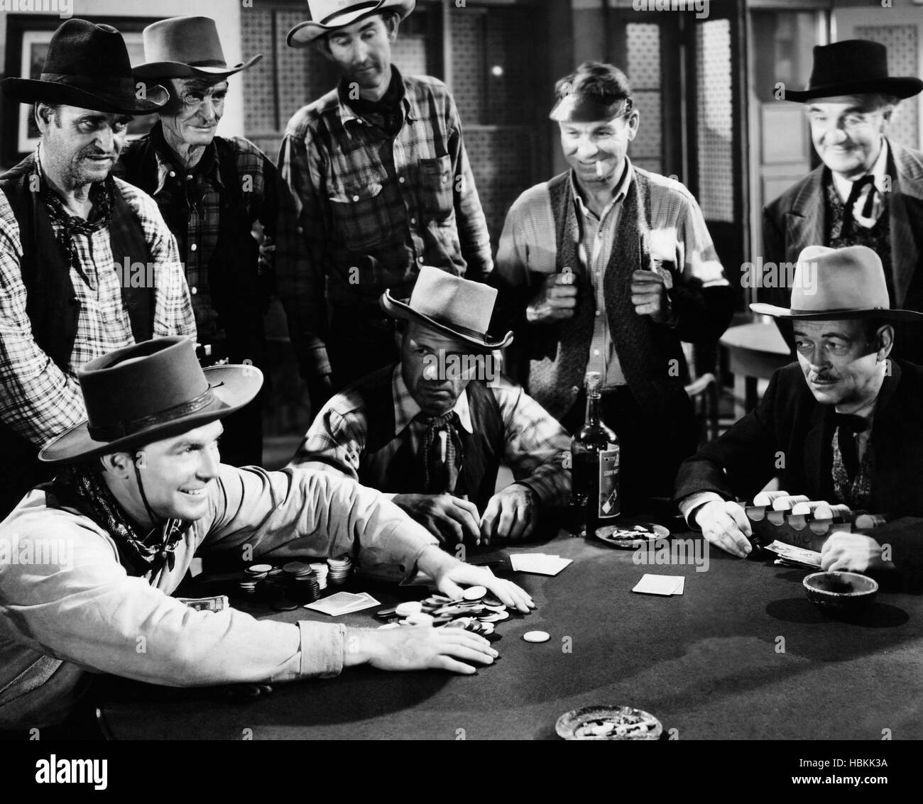 THE CYCLONE KID, front first from left: Donald Barry (sitting), 1942 ...