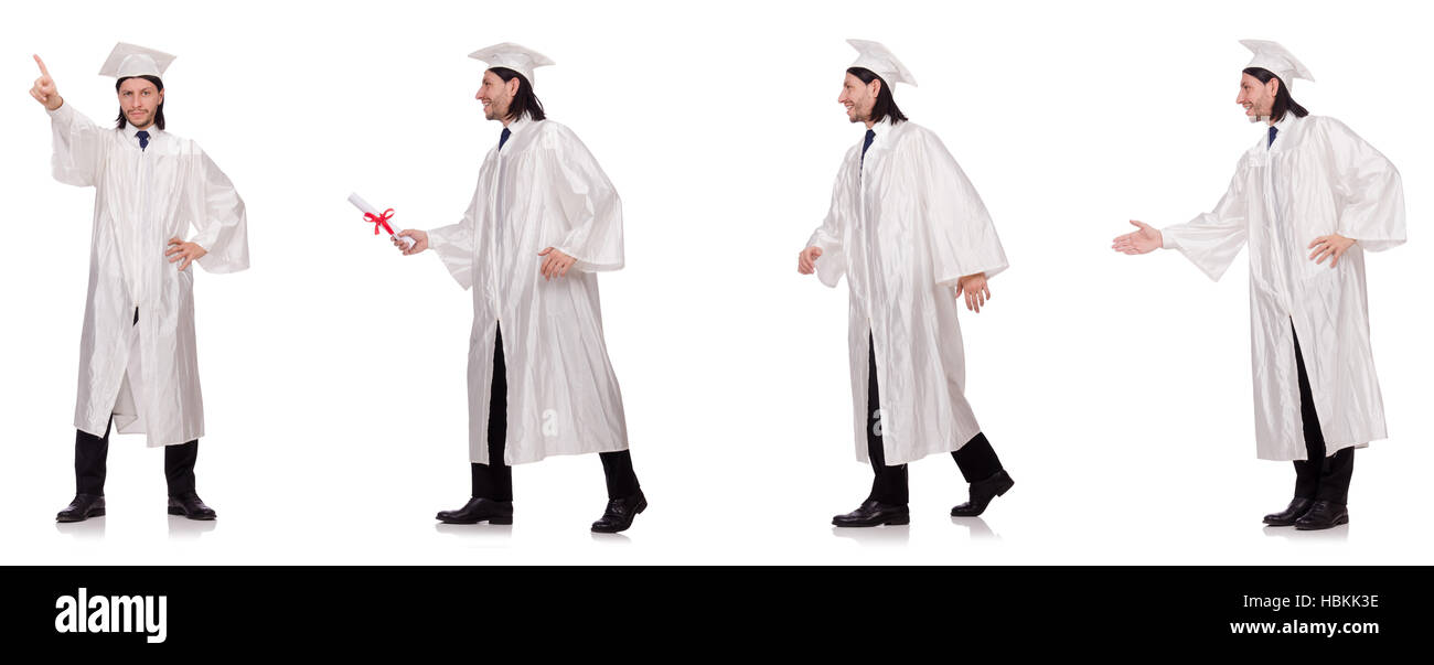 Young man ready for university graduation Stock Photo - Alamy