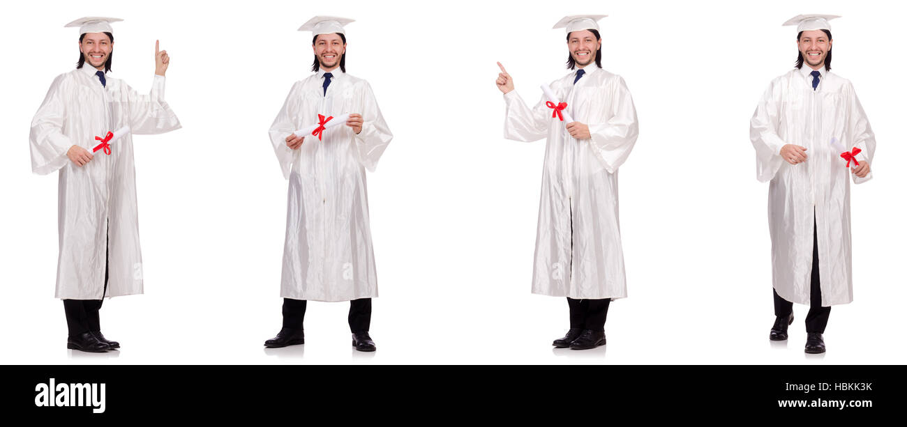 Young man ready for university graduation Stock Photo - Alamy