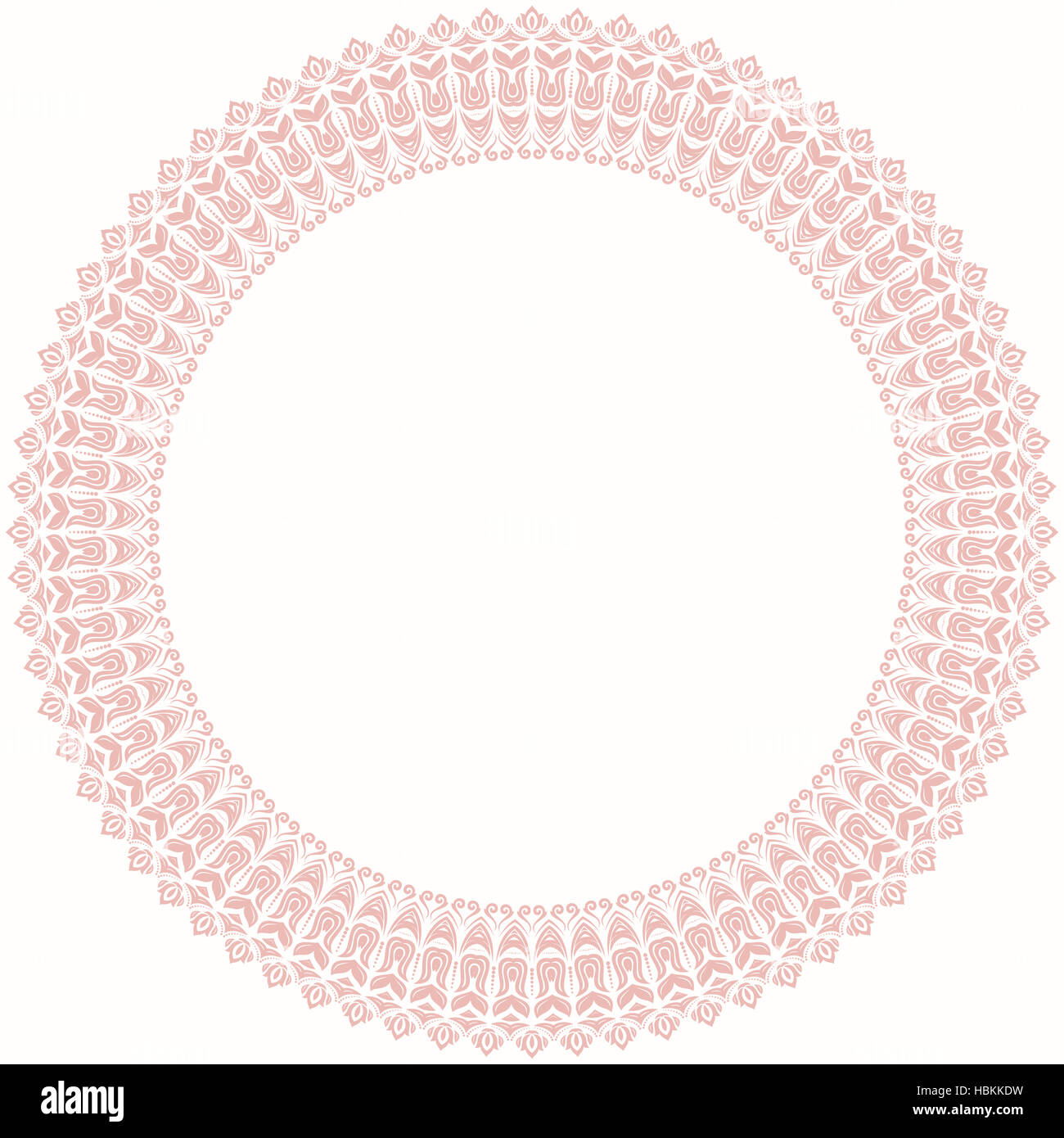 Floral Modern Round Frame Stock Photo - Alamy