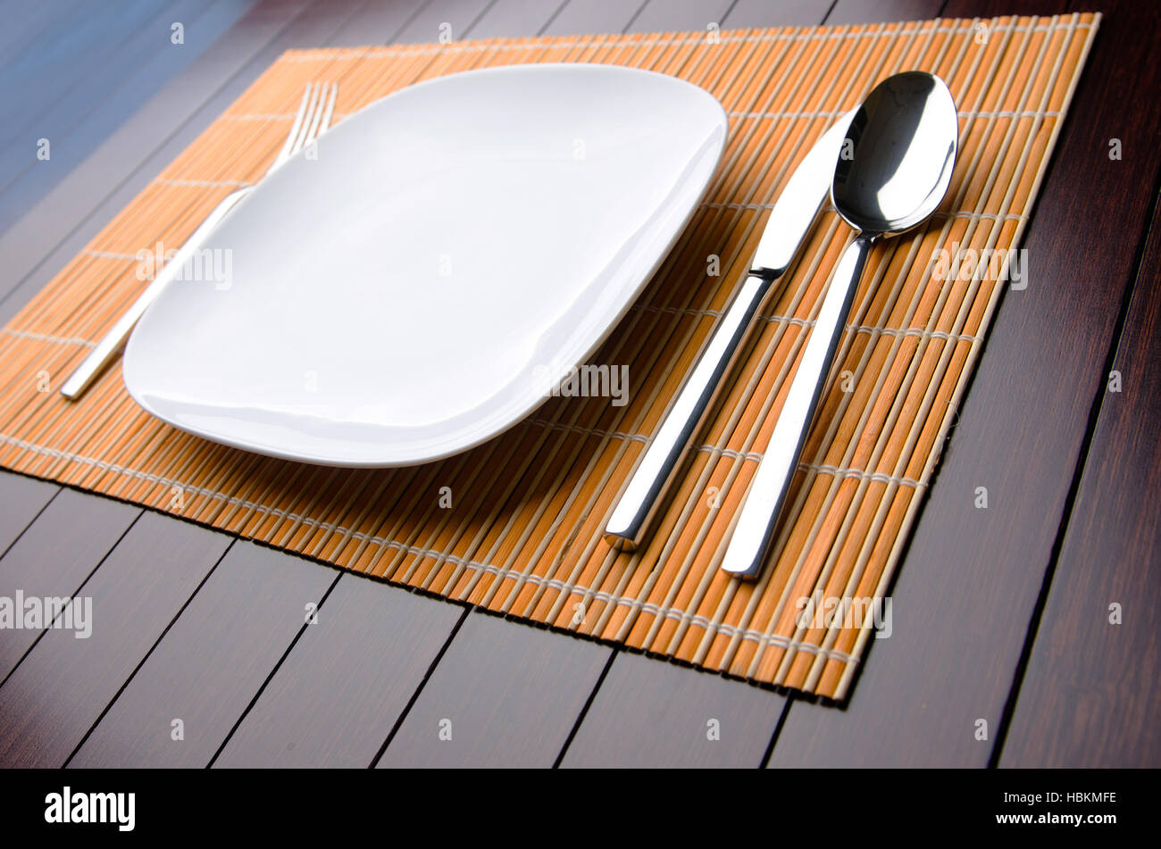 Table utensils served for the dinner Stock Photo - Alamy